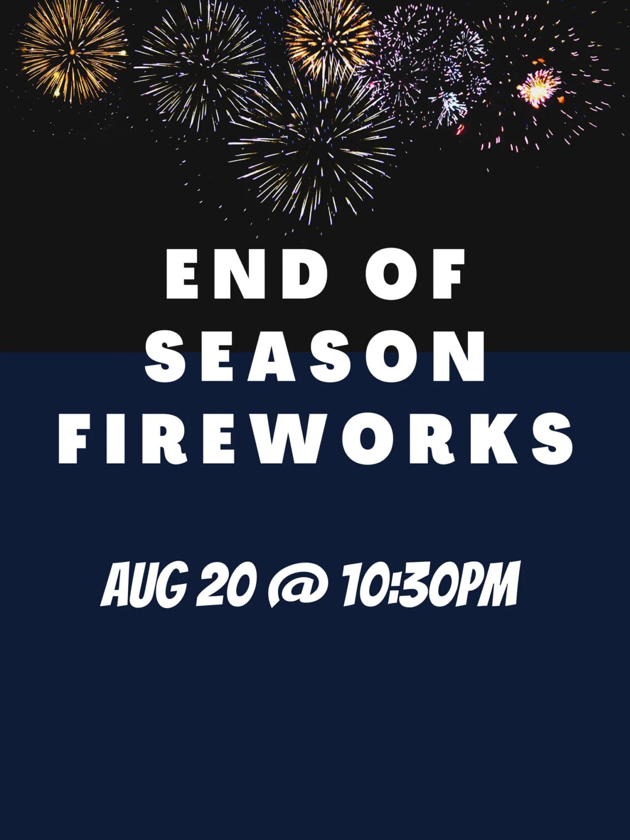 End of Season Fireworks - SandyPoint